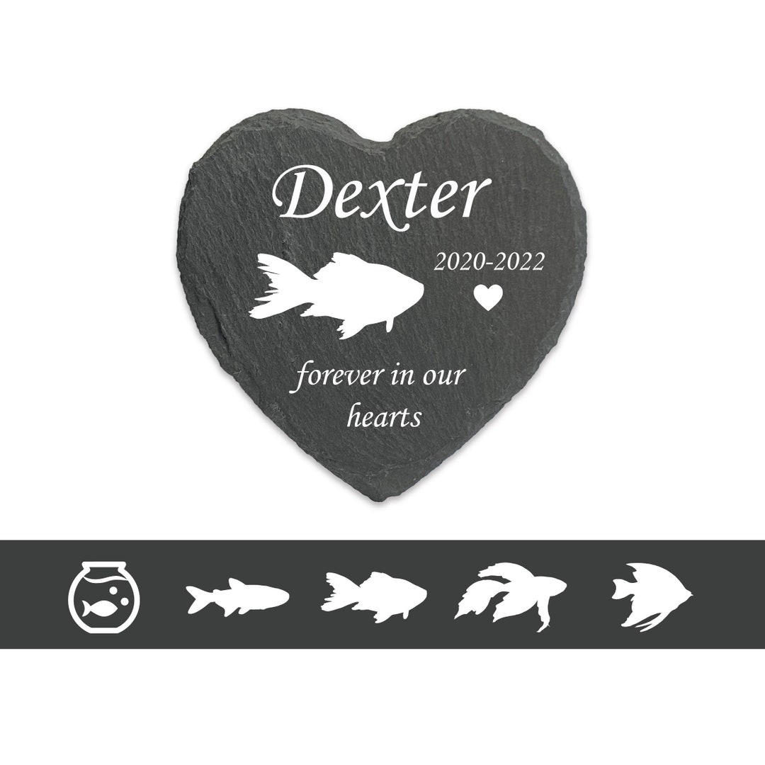 Memorial Plaque for Pet Fish, Betta Fish Memorial, With Name Date and ...