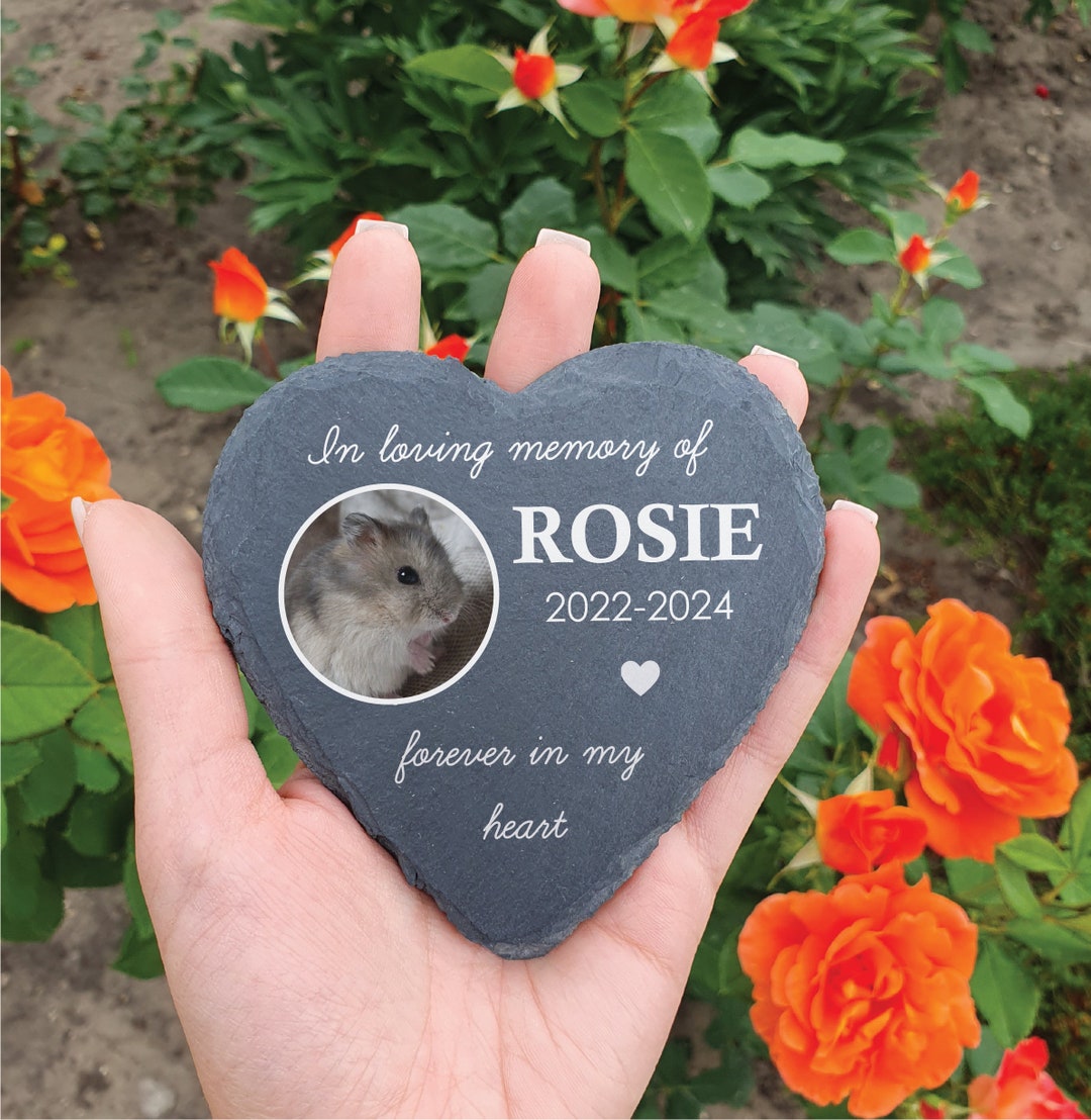 Personalized Hamster Memorial Stone With Picture: Slate Pet Plaque - Etsy