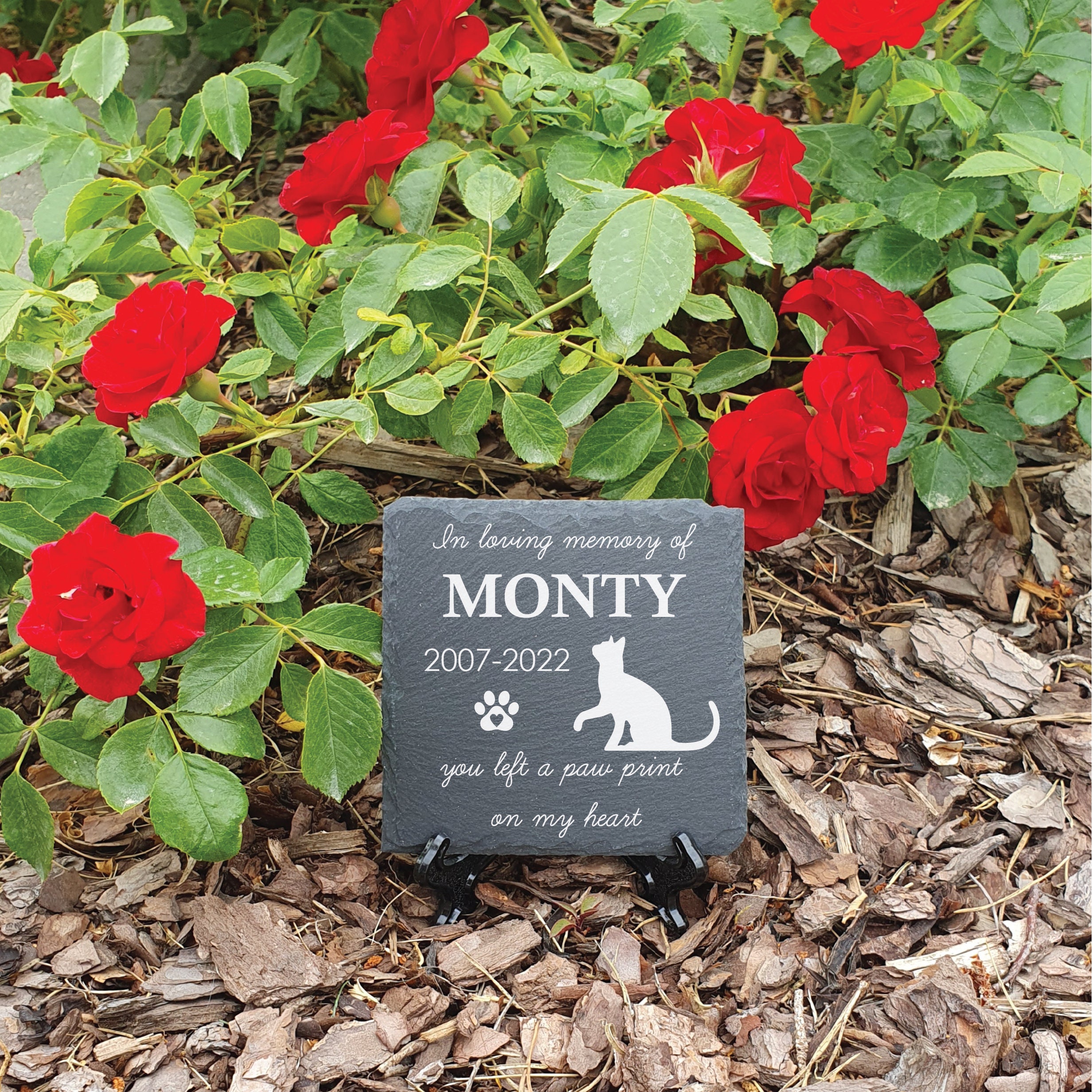 Personalized Cat Memorial Stone, With Picture, Name Date and Message ...