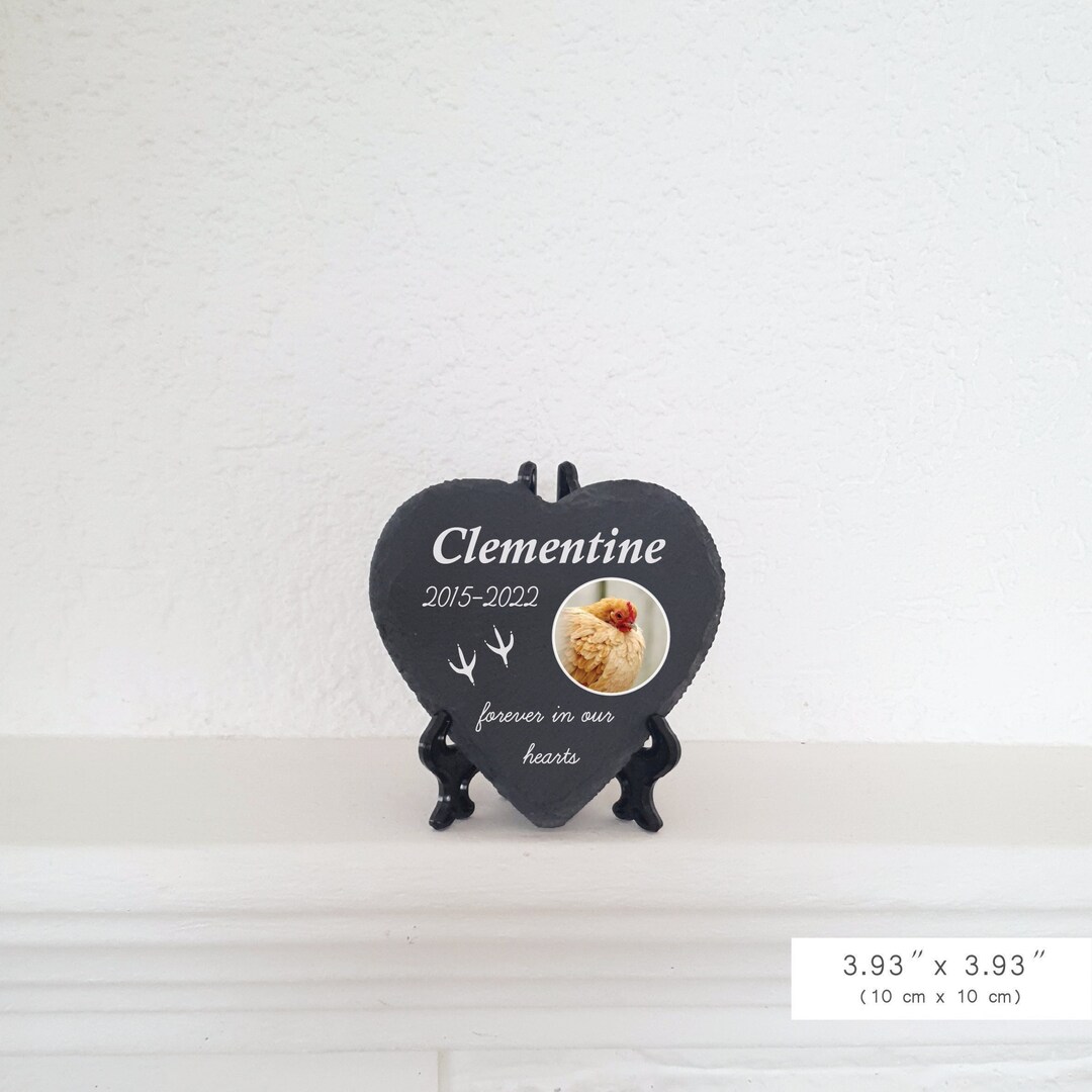 Personalized Chicken Memorial Stone, With Picture, Name Date and ...