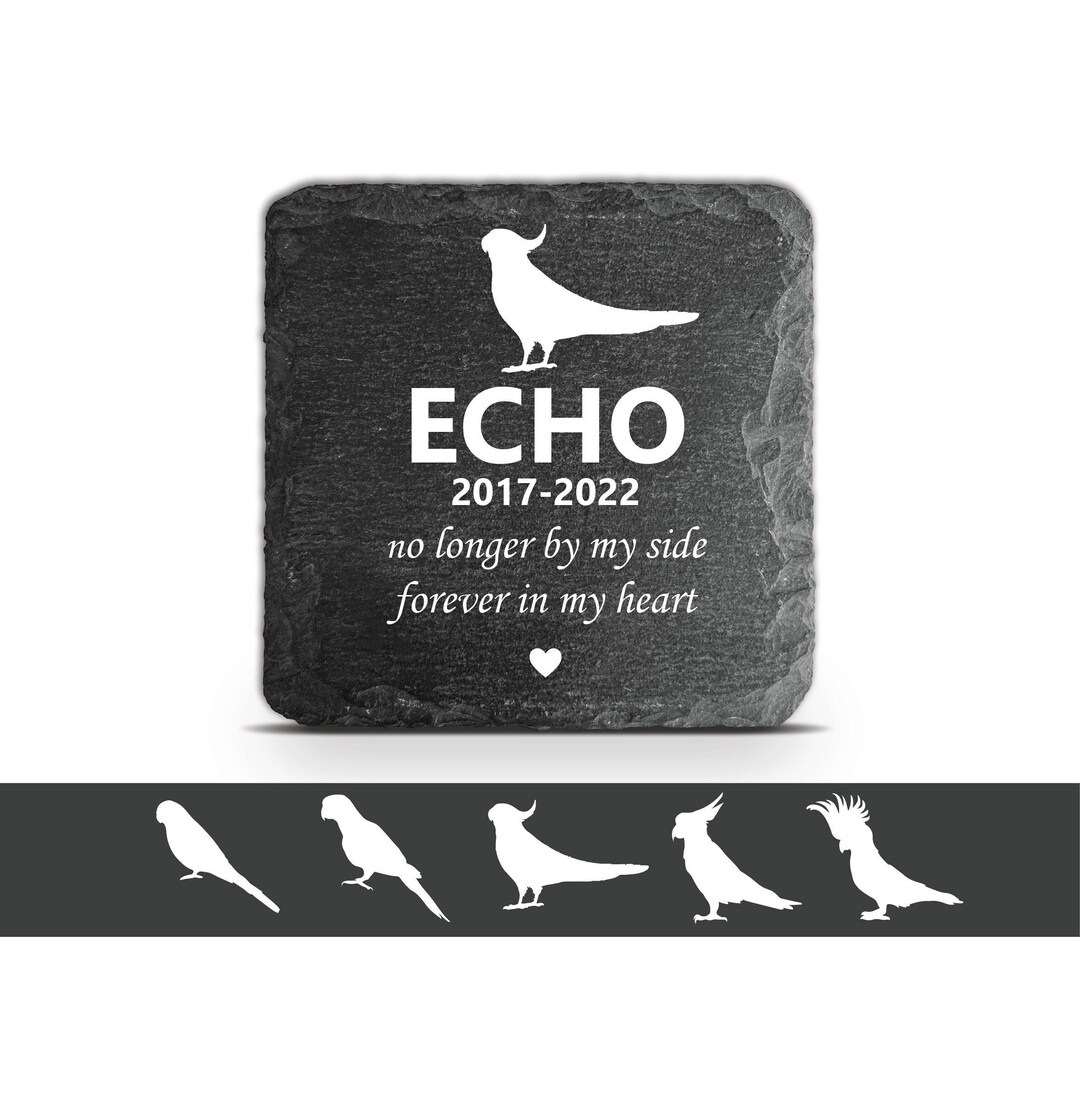 Personalized Parrot Memorial Stone, With Picture, Name Date and Message ...