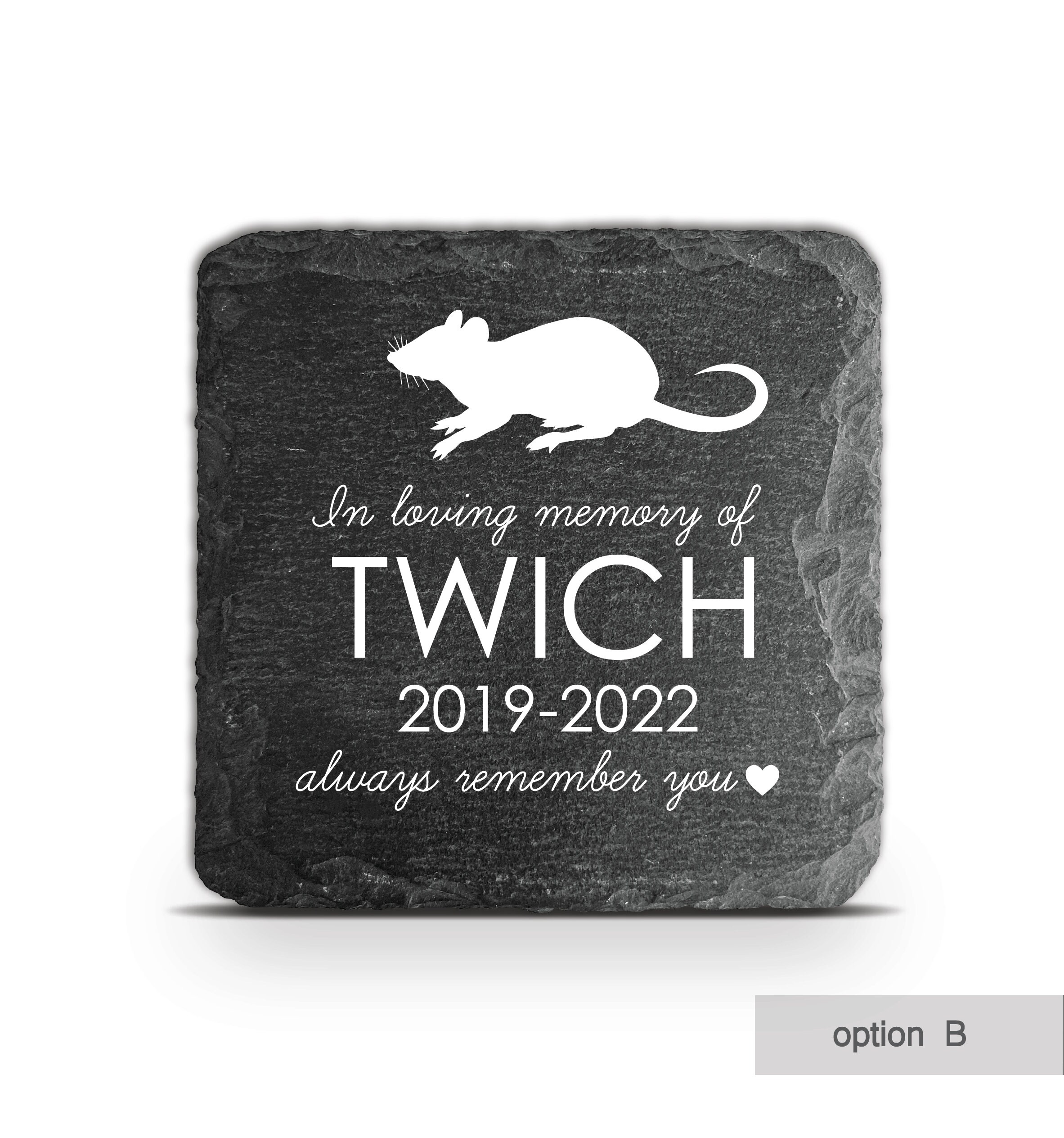 Personalized Rat Memorial Stone, Garden Stone, With Picture, Memorial ...