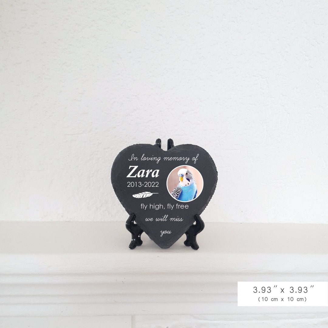 Personalized Parrot Memorial Stone, With Picture, Name Date and Message ...