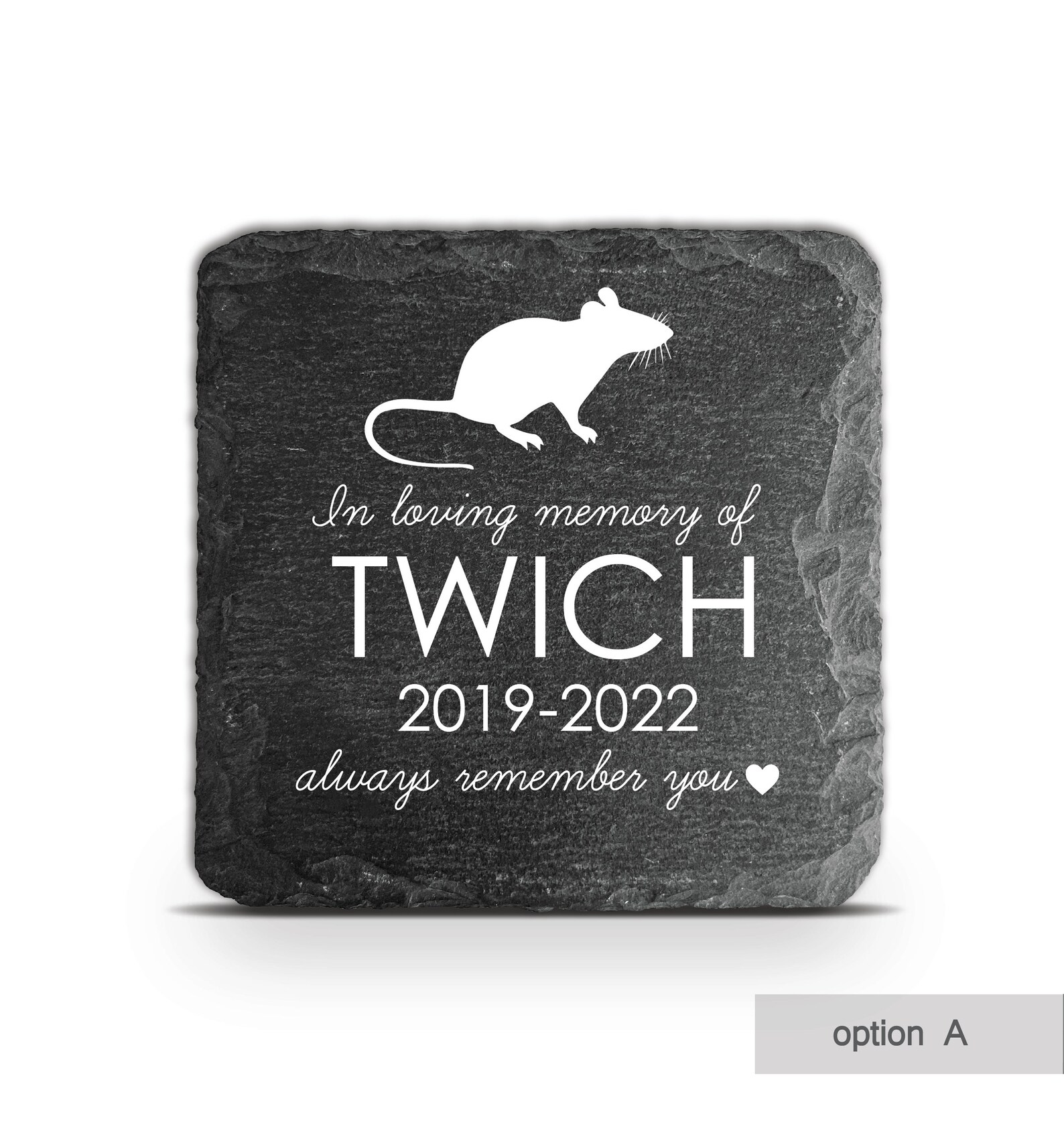 Personalized Rat Memorial Stone, Garden Stone, With Picture, Memorial ...