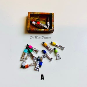 Miniature Art Supplies in 1/12 Scale - Etsy