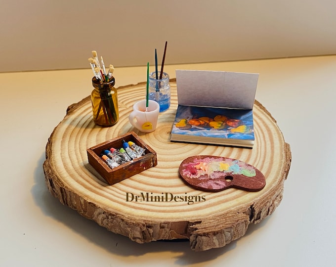 Miniature Art Supplies in 1/12 Scale - Etsy