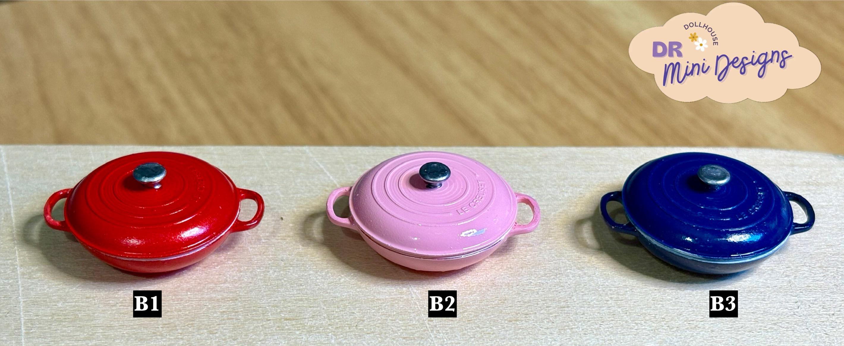 Hand-painted 3D Printed Miniature Cast Iron Pots & Pans – 1/12 Scale ...