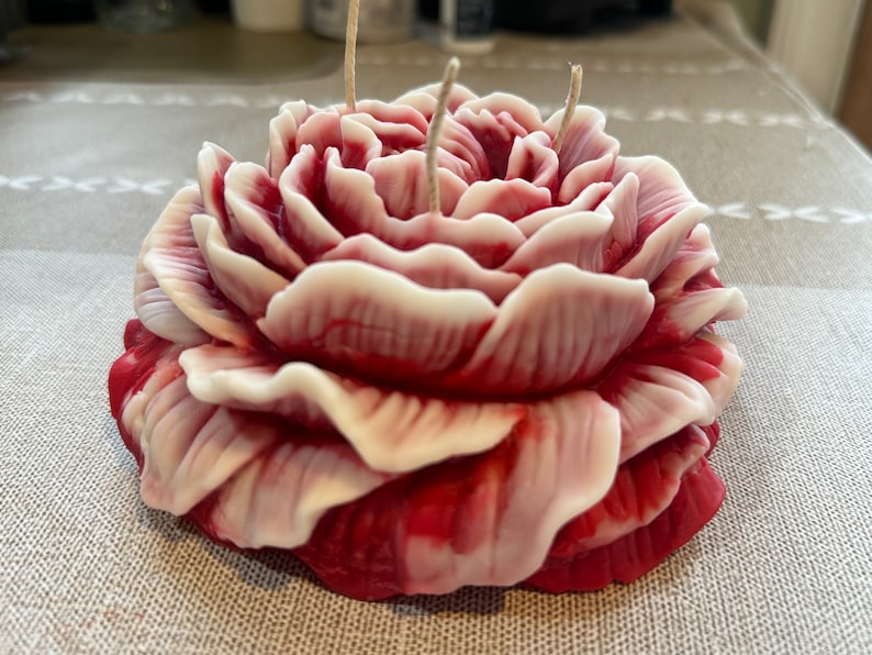 Peony Flower Candle - Etsy