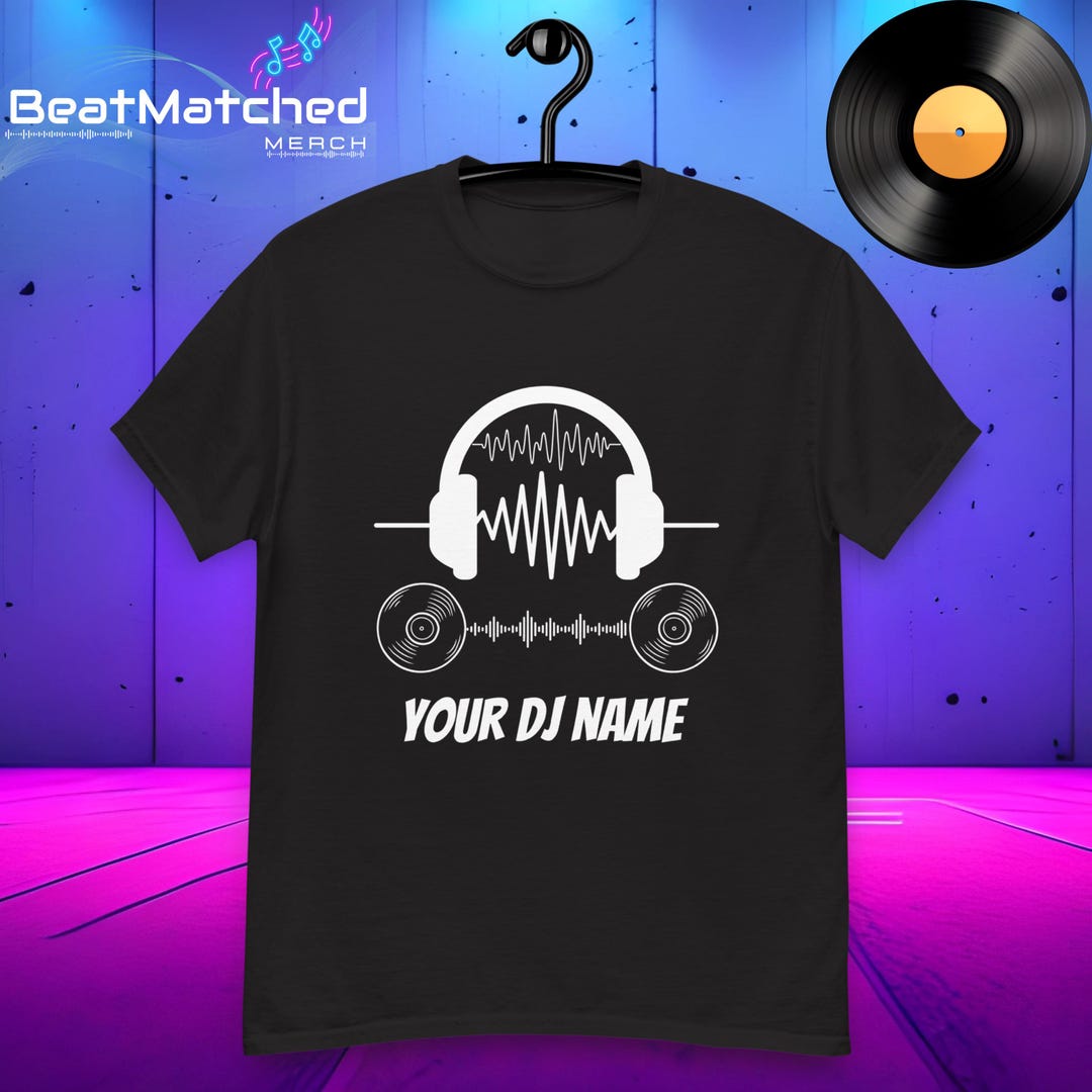 Personalized DJ Vinyl Shirt - Custom DJ Name T-shirt - Music Producer ...