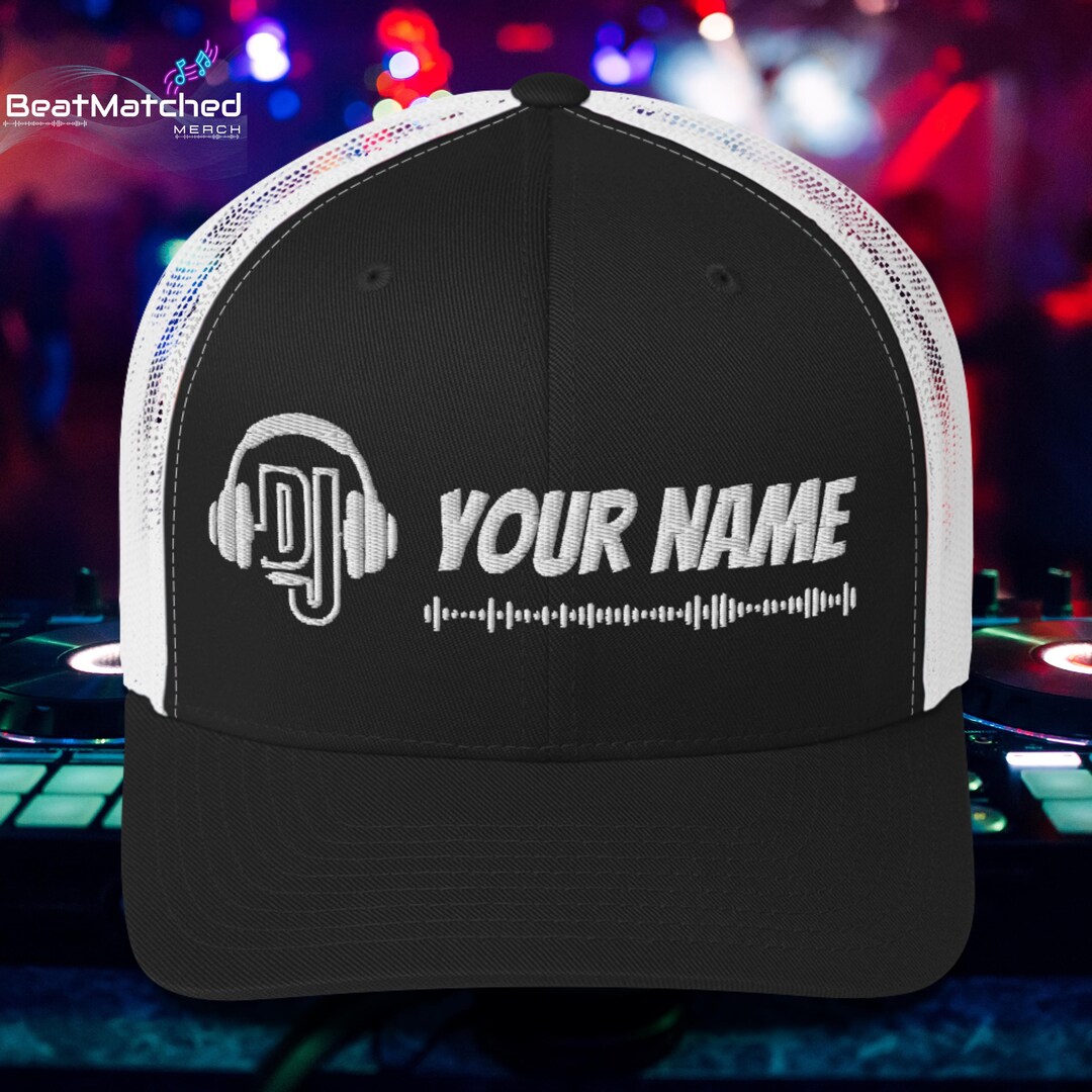 Custom Embroidered DJ Trucker Hat – Personalized Yupoong Hat, DJ Name ...