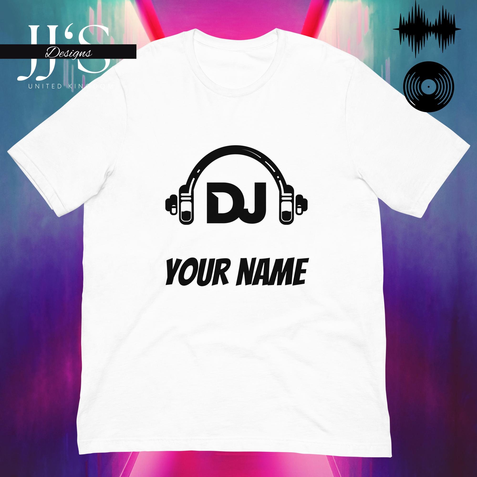 Unisex Personalised DJ Logo T-shirt, DJ T Shirt, Men/woman, Music T ...