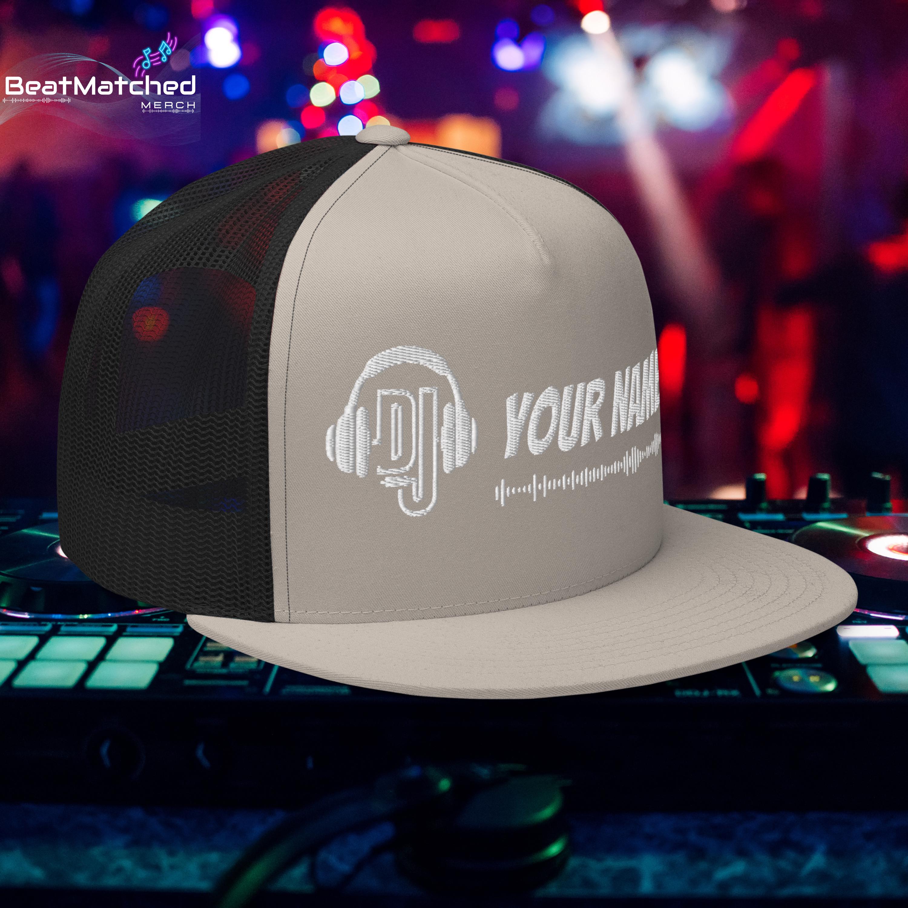 Custom Embroidered DJ Trucker Hat – Personalized Yupoong Snapback, High ...