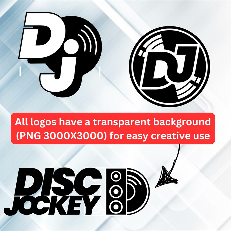 Old Skool Vinyl DJ Logo Pack Vol. 2 | 5 Retro Dj Logos | Musician ...