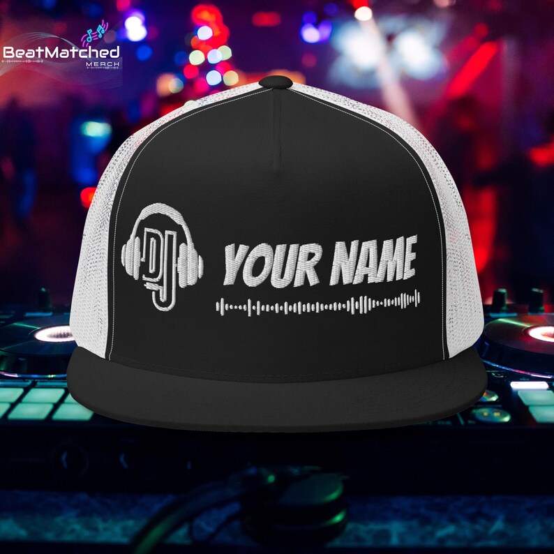Custom Embroidered DJ Trucker Hat – Personalized Yupoong Snapback, High ...