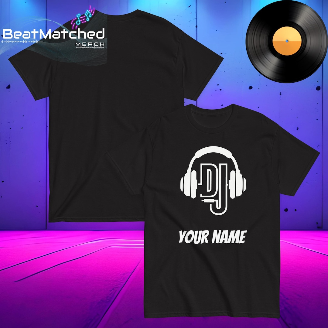 Custom DJ Name T-shirt – Personalized Logo Shirt for Djs, Custom DJ ...