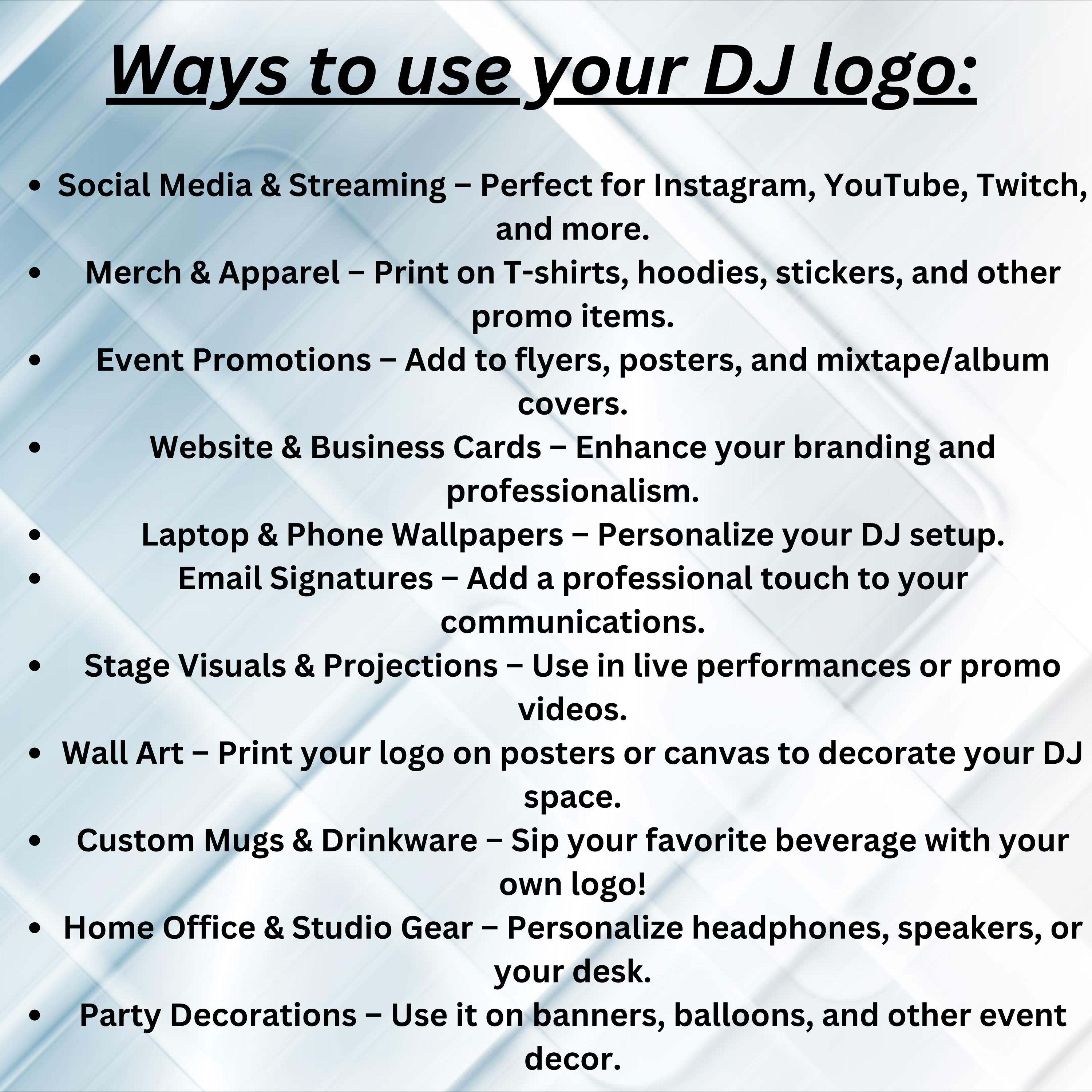 Vinyl DJ Logo Pack | 5 Retro Music Logos | Dj Logo Templates for ...