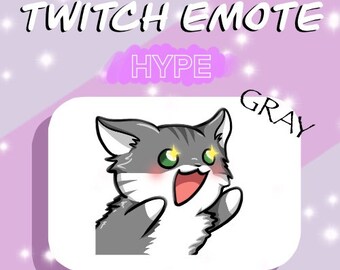 Twitch Emote HYPE Orange Cat - Etsy