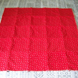 Santa and Reindeer Rag Quilt Throw – Sweet Embroidered Santa Sayings ...
