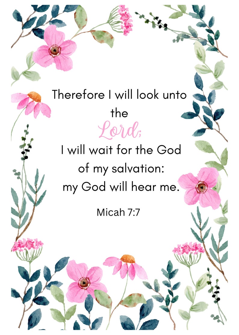 Art Print - Micah 7:7 - Etsy