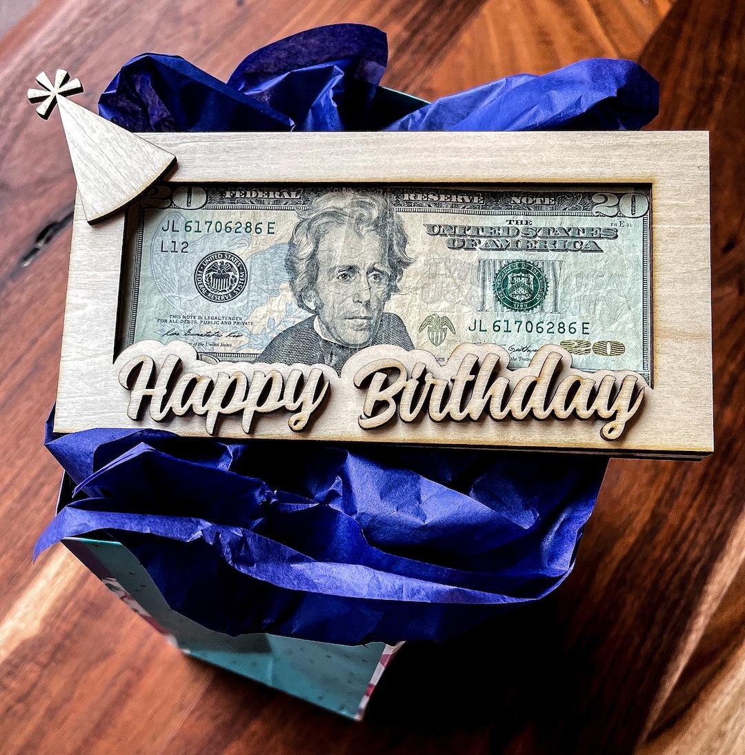 Happy Birthday Cash Holder, Birthday Custom Gift, Cash Gift, Money Card ...
