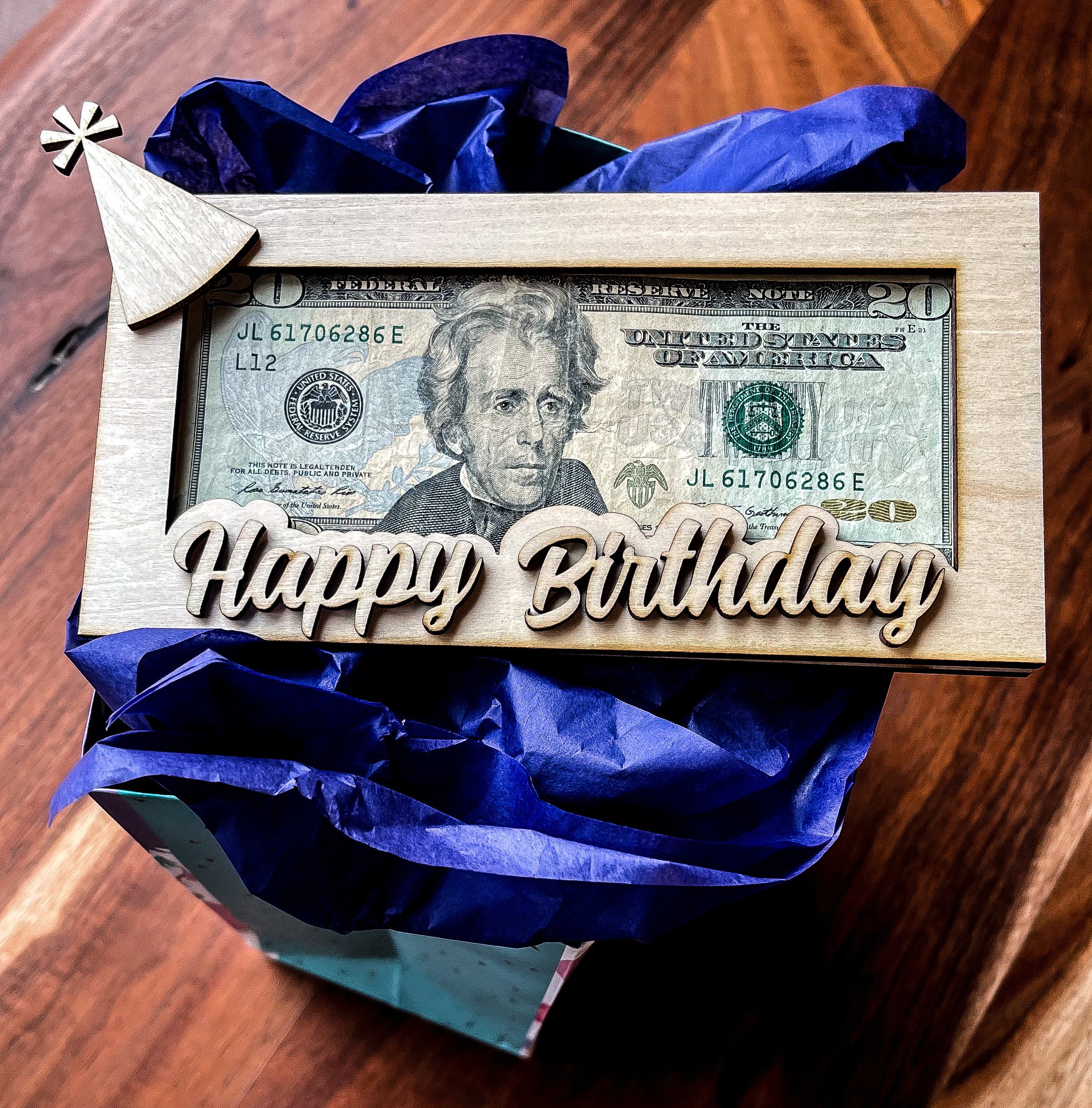 Happy Birthday Cash Holder, Birthday Custom Gift, Cash Gift, Money Card ...