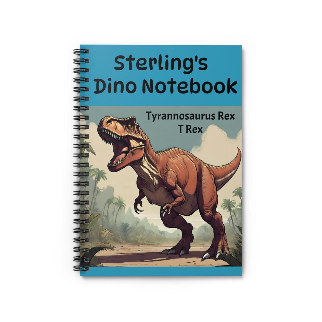 Personalized Tyrannosaurus Rex Lined Notebook, Dinosaur Lover Gift ...