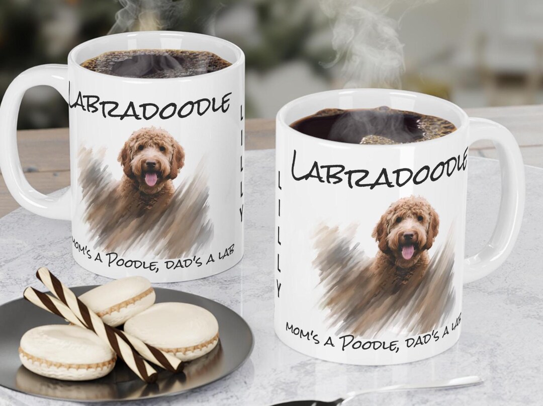 Personalized Labradoodle Ceramic Mug, Dog Lover's Mug, Mug for ...