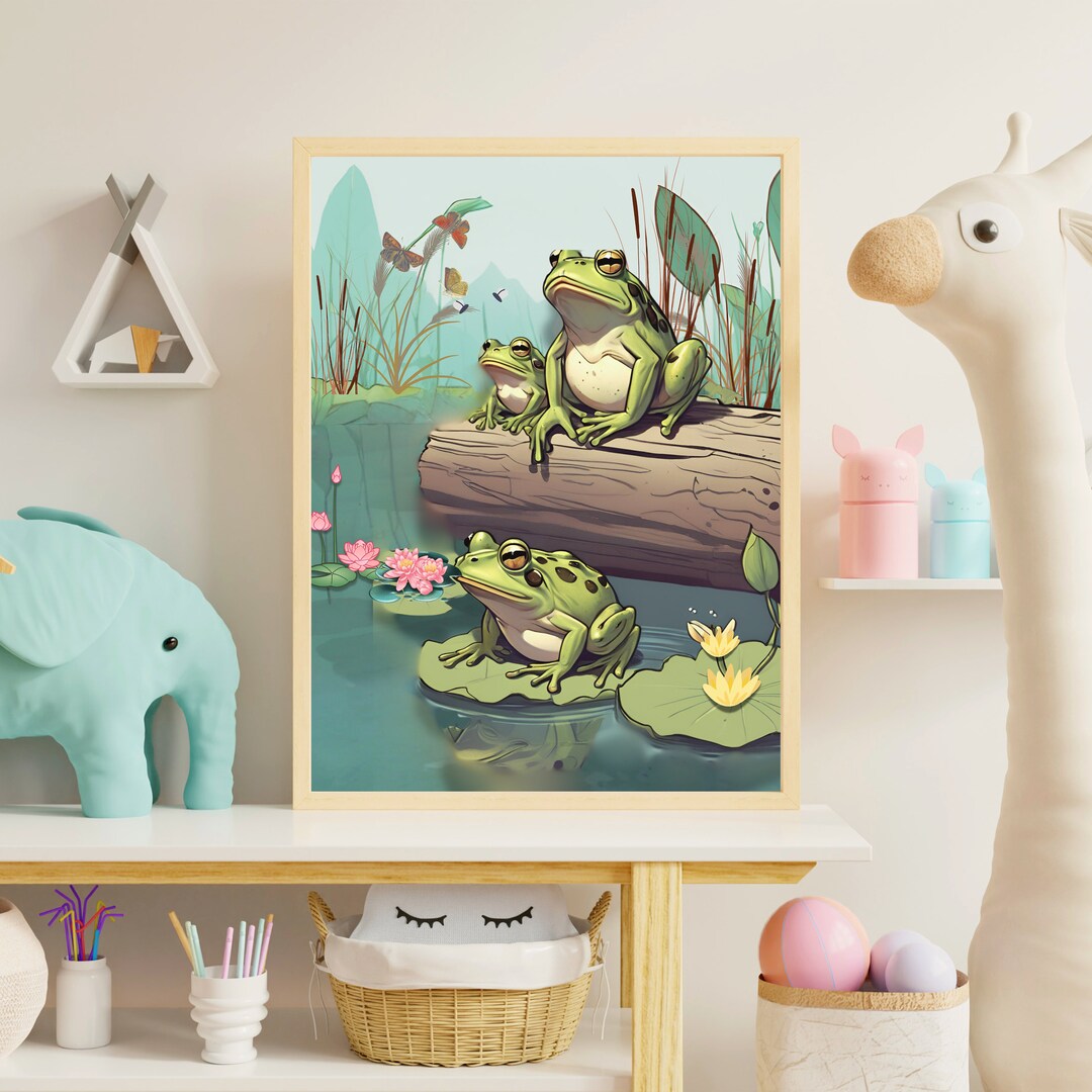 Frog Wall Art, Frog for Girl, Frog for Boy, Frogs for Children's ...