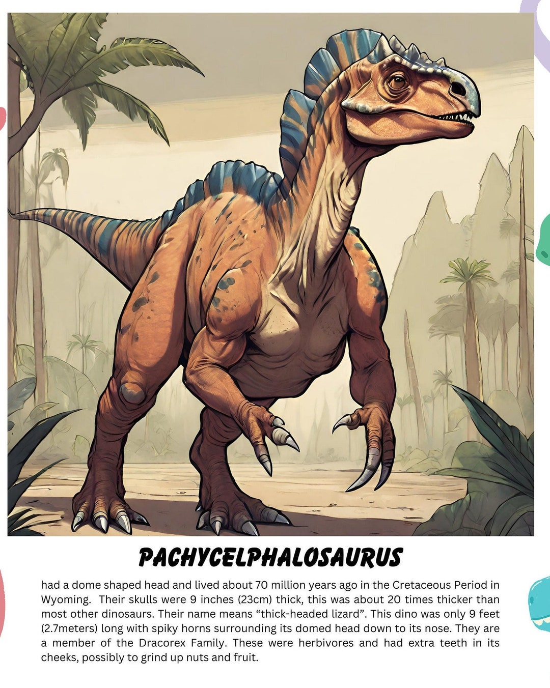Dinosaurs Not Just a Trex, Pachycephalosaurus Dinosaur, Dinosaurs and Learning Fun and ...