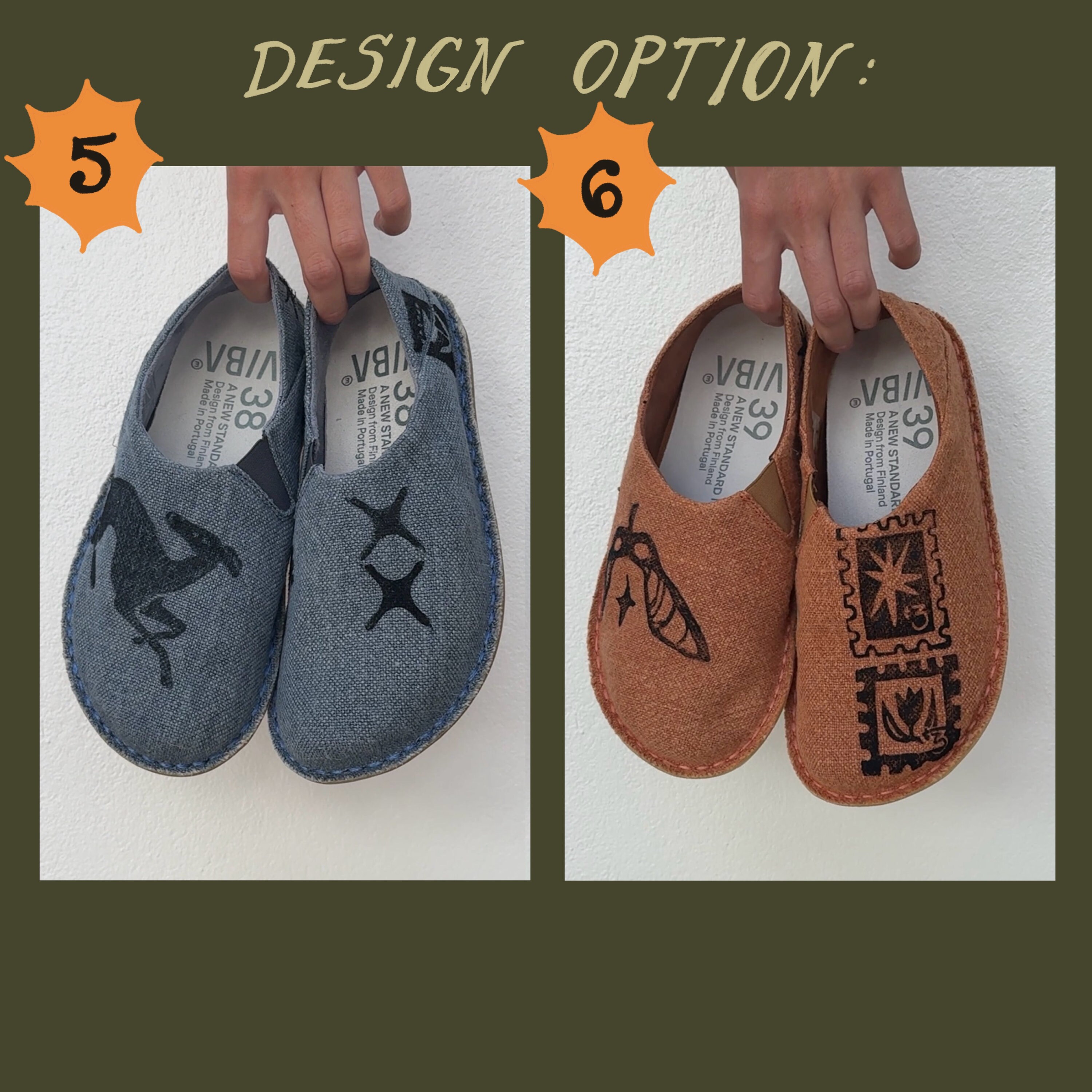Vibae - Block Printed Vibae Zuma Linen Shoes - Etsy