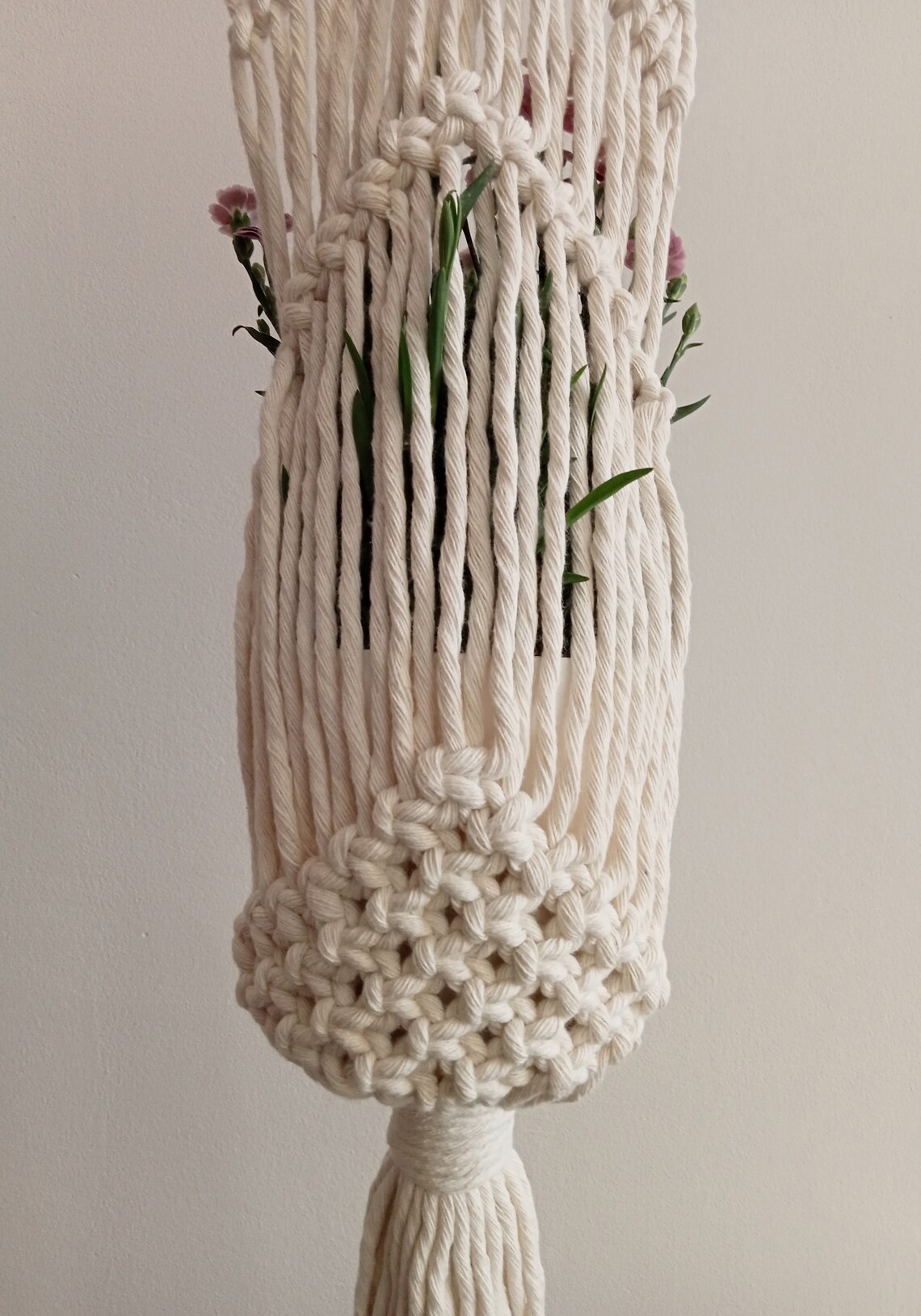 Macrame, Double Flowerbed, Plant Hanger, Large Decoration, Balcony ...