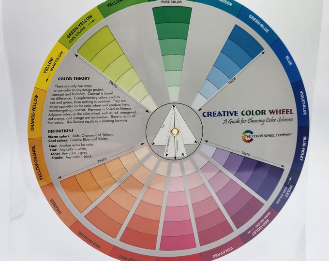Color Wheel Pocket Size 5-1/8in Candle Color Mixing Guide, Artist ...