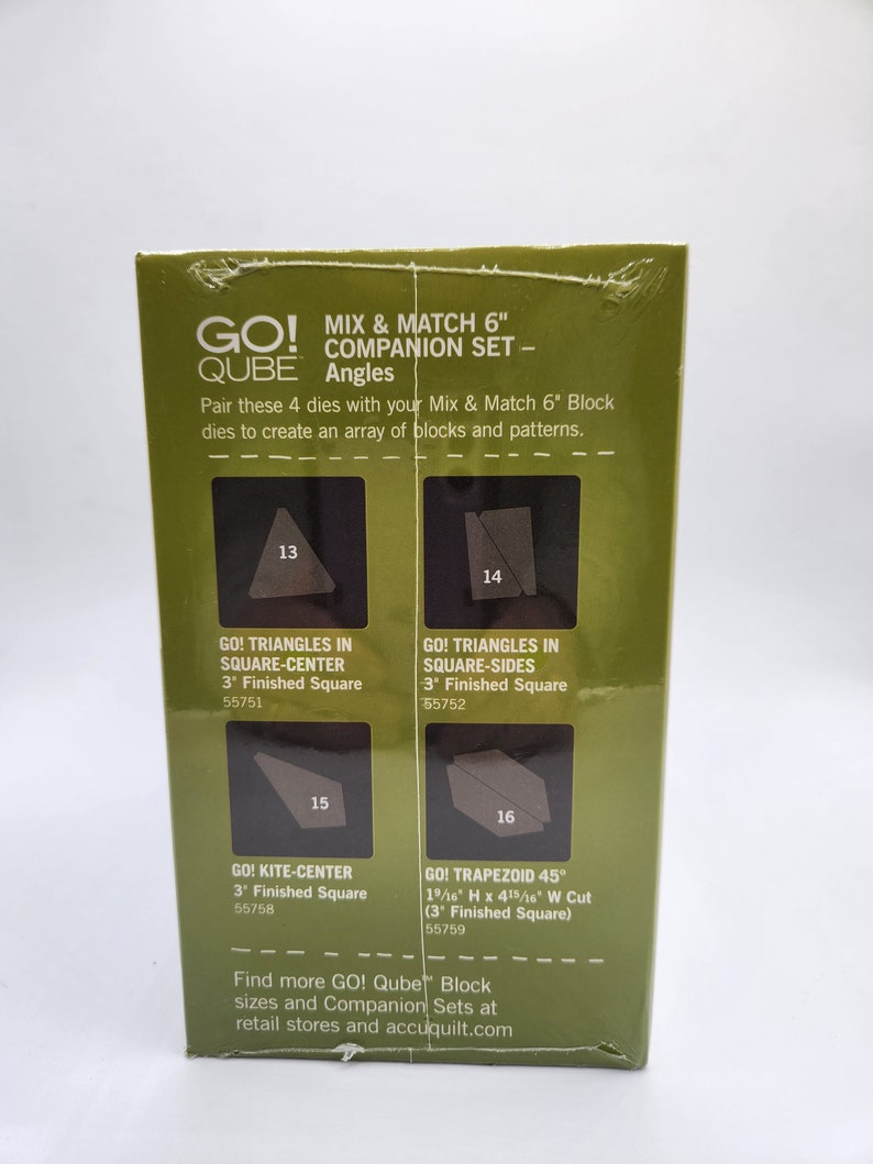 Accuquilt Go Qube Companion Set Angles Mix & Match 6 Block Unopened - Etsy
