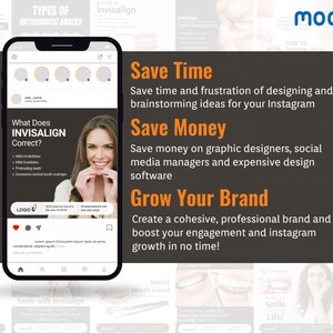 Canva Dental Invisalign Templates Bundle | Invisalign Templates Social ...