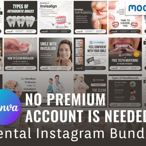 Canva Dental Invisalign Templates Bundle | Invisalign Templates Social ...