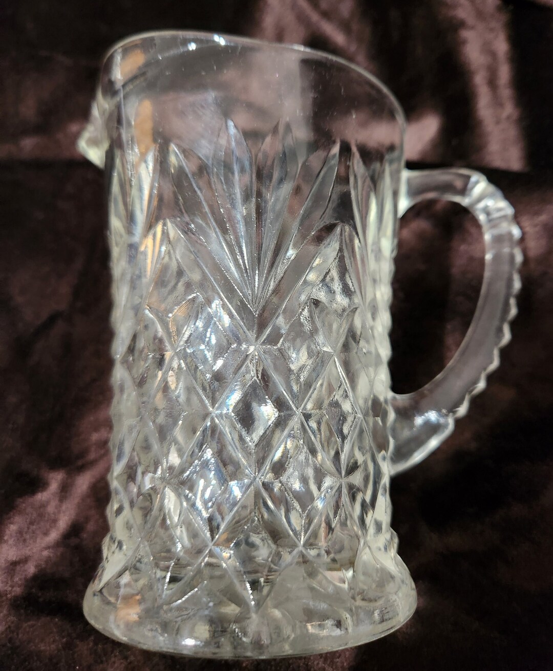Vintage Anchor Hocking Pineapple Crystal Small Pitcher/creamer - Etsy