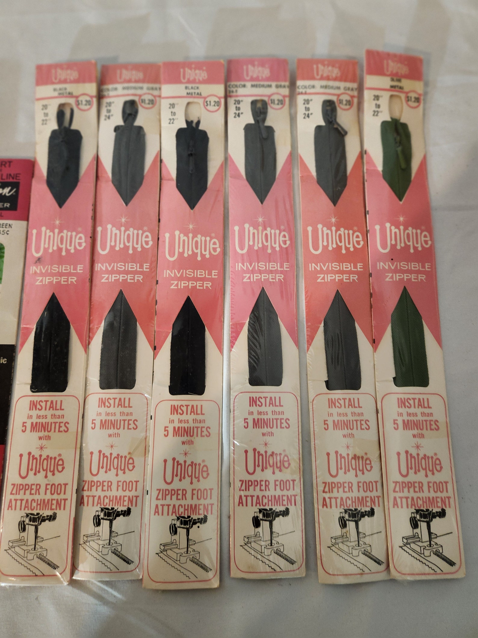 Vintage NOS Zipper Lot - Etsy