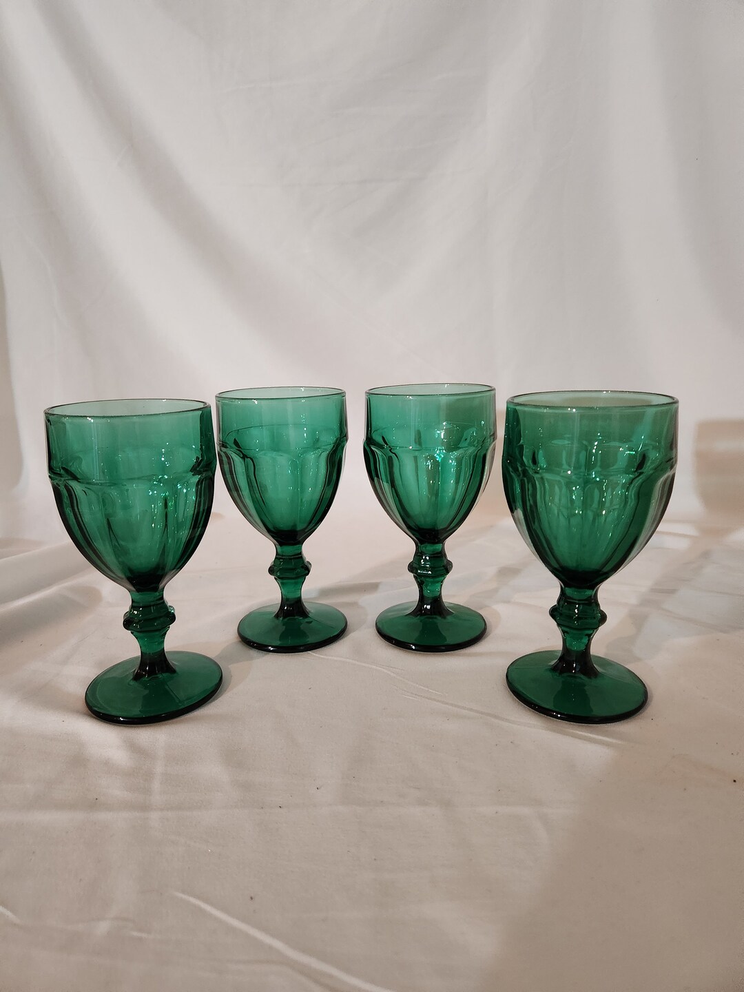 Libbey Gibraltar Duratuff Juniper Goblets Glass Green 10 Oz 6 3/4 ...