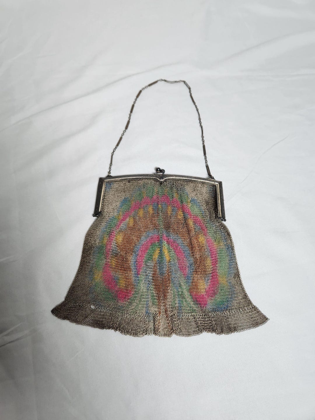 Antique Metal Mesh Purse With Peacock - Etsy