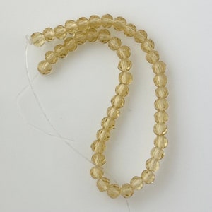 Sparkly Hand-cut Transparent Yellow Crystal Beads, 3mm Micro-faceted ...
