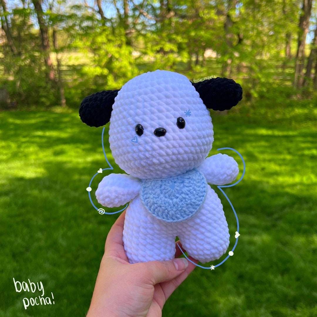 Baby Pochacco Inspired Puppy Plushie Amigurumi, Plush, Stuffed Animal ...