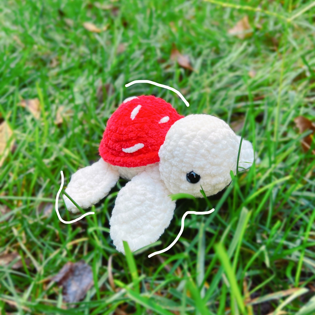 Mushroom Turtle Plushie Amigurumi Cute Toy Plush Stuffed - Etsy