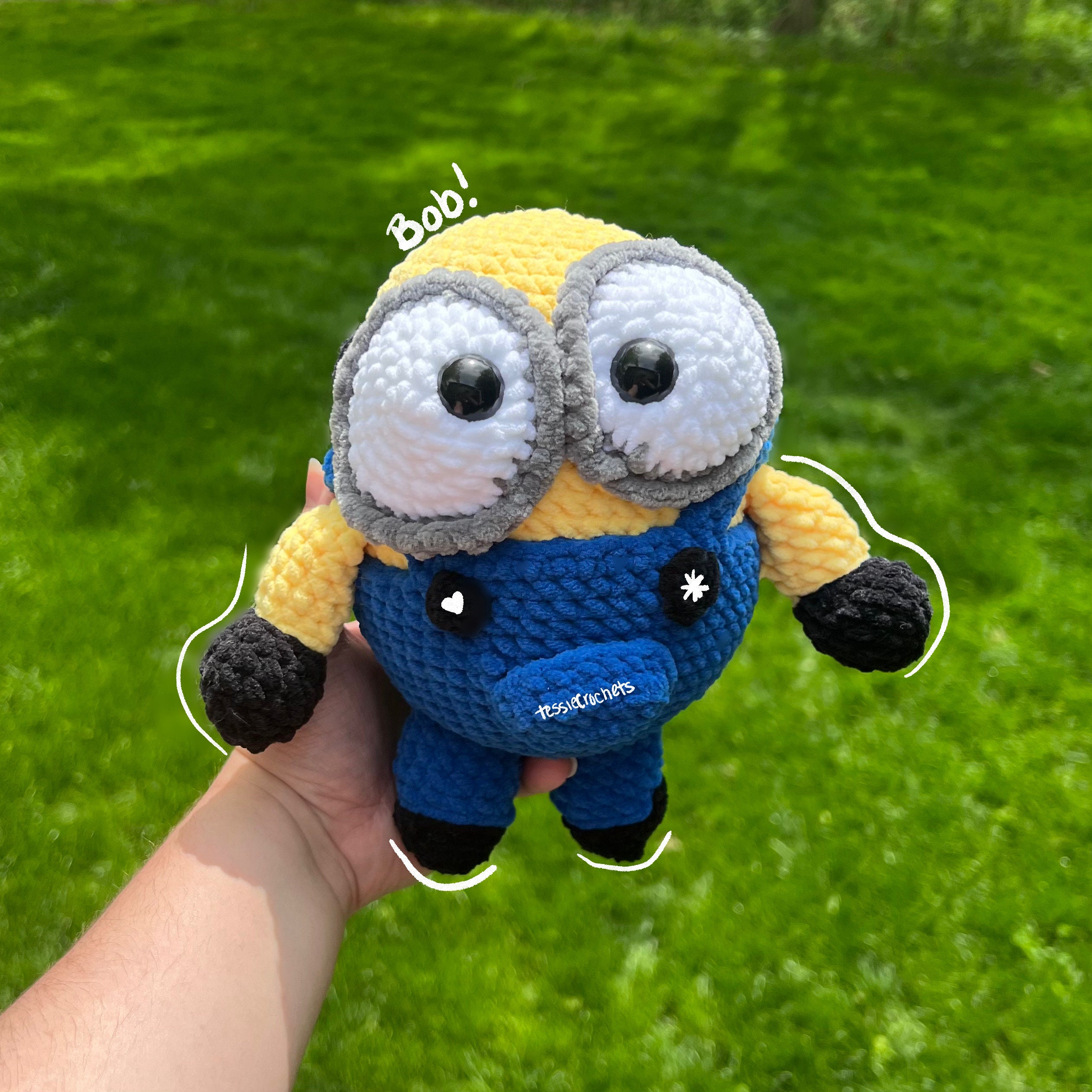 Bob the Minion Plushie Amigurumi, Minions, Plush, Stuffed Animal, Cute ...