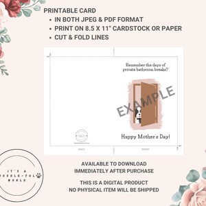 Printable Dog Mother's Day Card, Digital Mother's Day Card ...