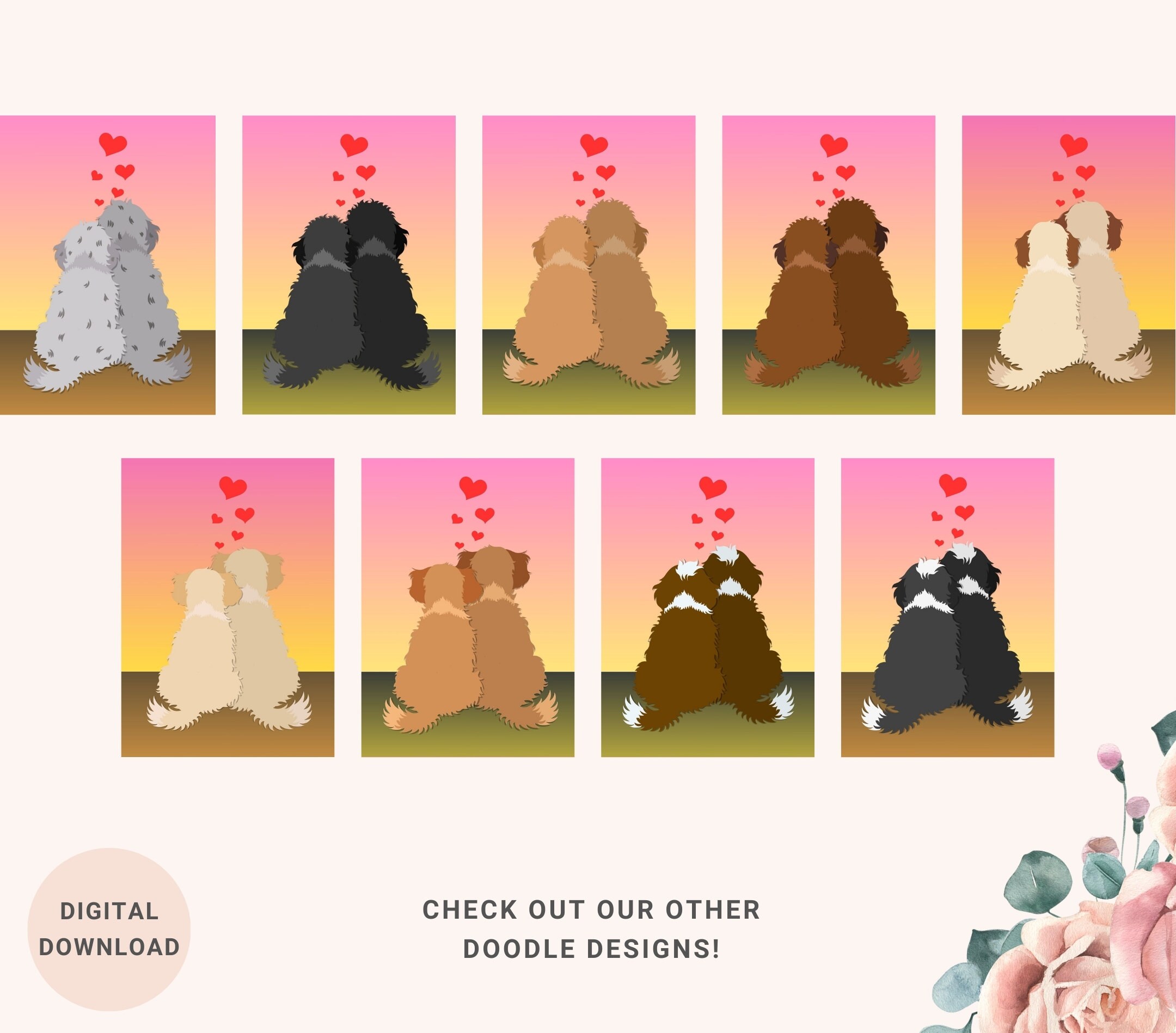 Printable Cockapoo Valentine's Day Card, Digital Valentine's Day Card ...