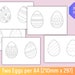 40 Easter Egg Coloring Pages/easter Kids Activity/holiday Coloring ...