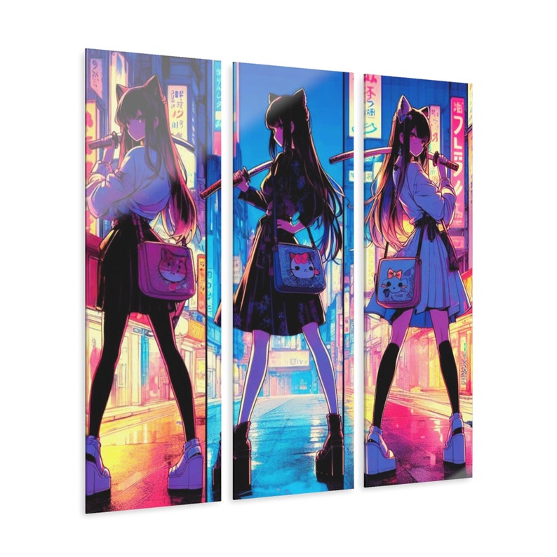 Anime Girls Poster | Anime Art Style Acrylic Print (french Cleat ...
