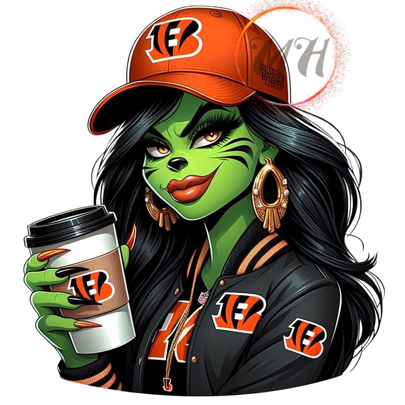 Female Grinch Bengals Png - Etsy