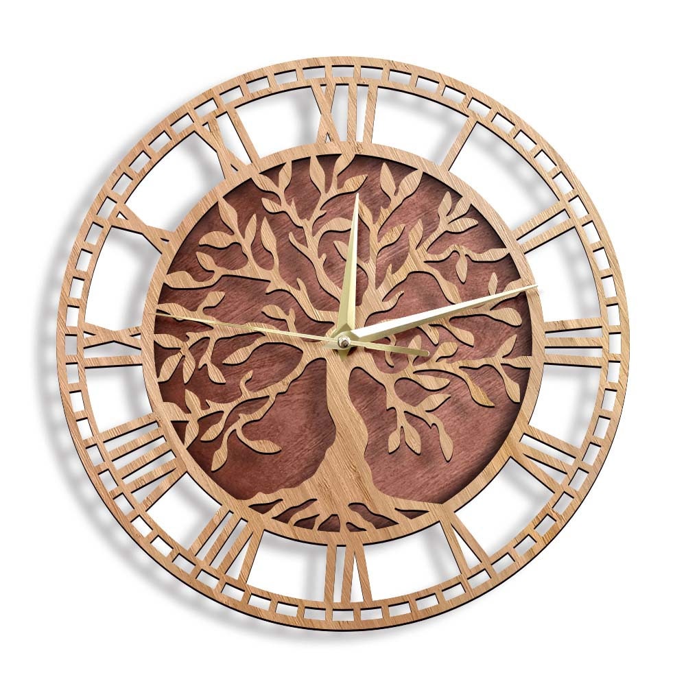 Tree of Life Wooden Wall Clock - Etsy