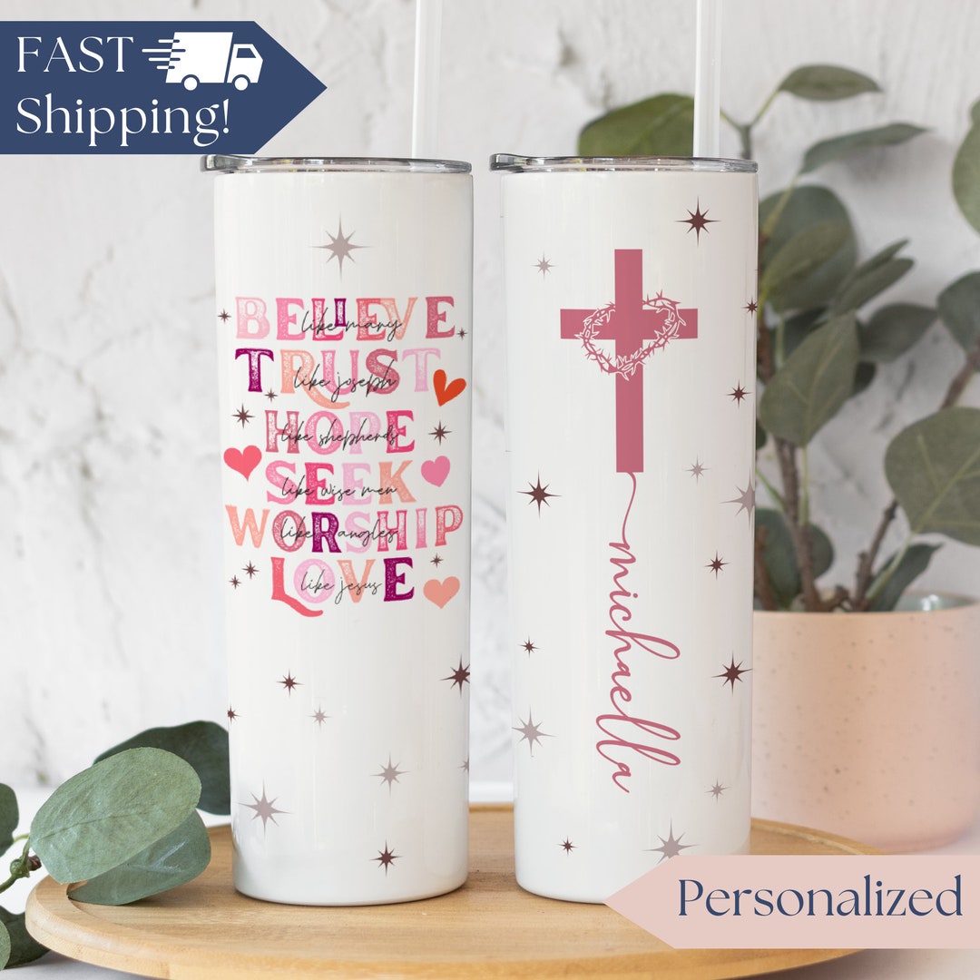 Personalized Christian Tumbler, Easter Gift for Her, Custom Easter ...